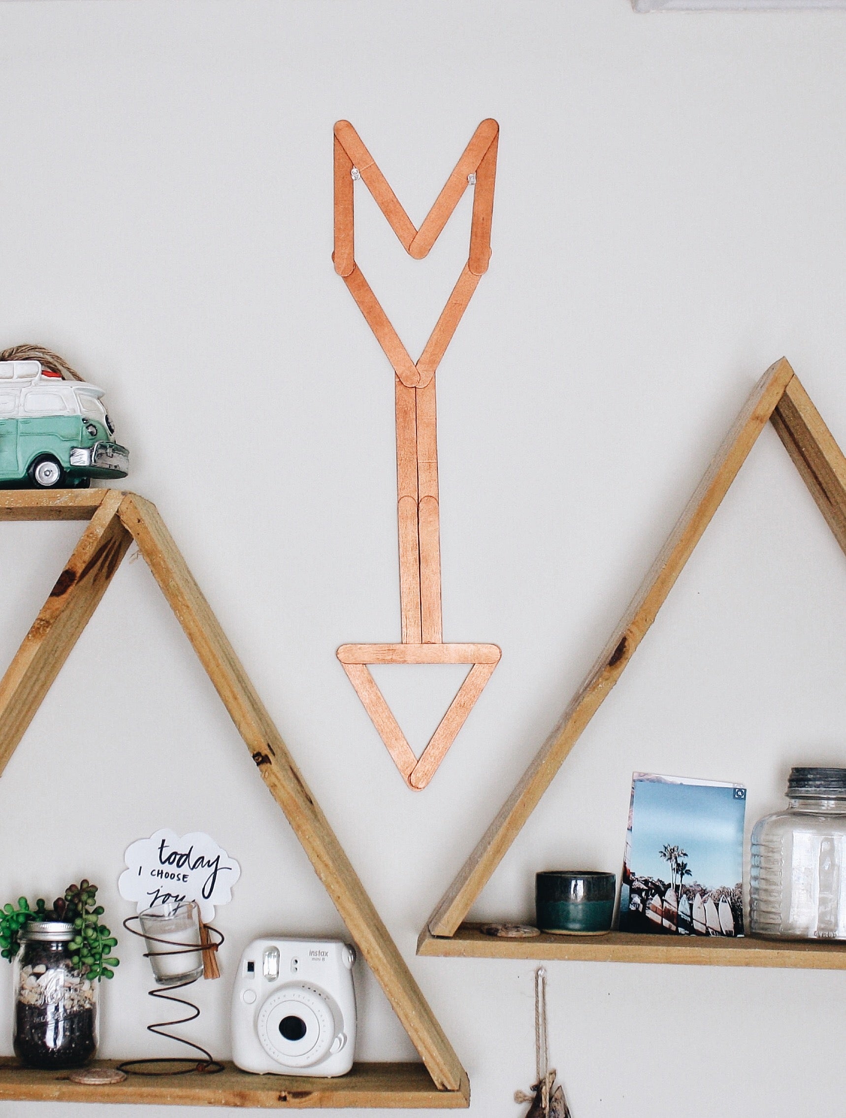 Popsicle Stick Arrow Decor