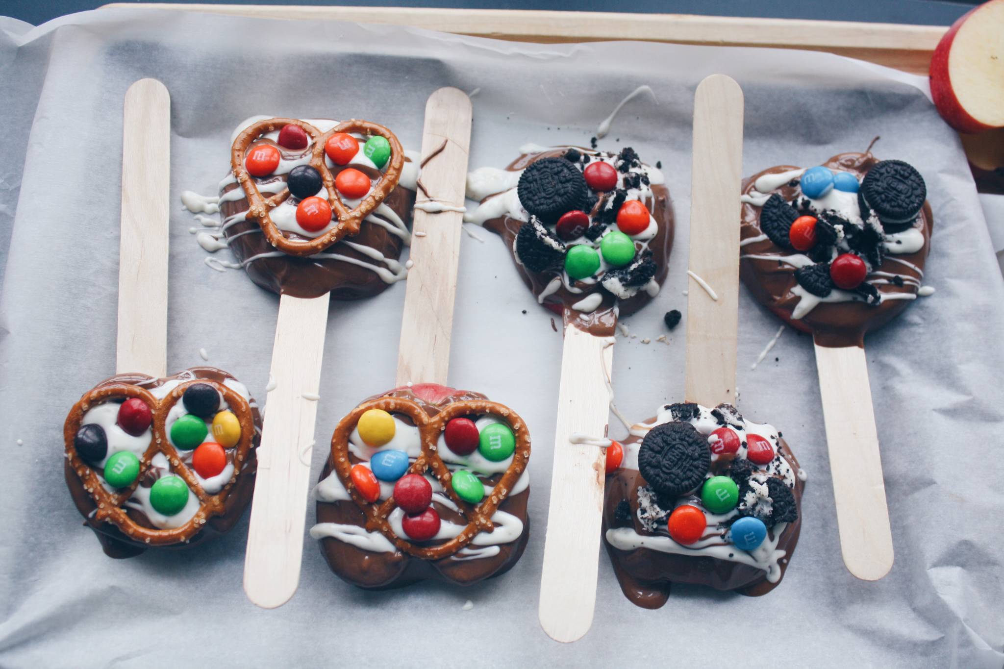 Chocolate Covered Apple Pops